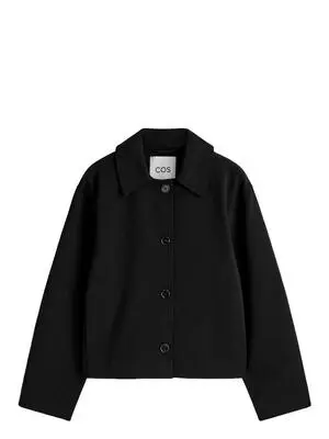 Cos Rounded Jersey Jacket - Black