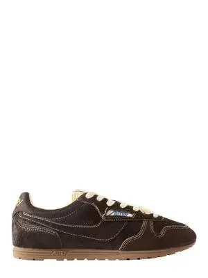 AUTRY Windspin Calf Hair Sneakers Brown