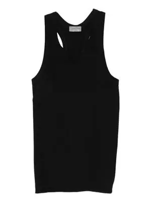 Yohji Yamamoto V-neck Tank Top - Black