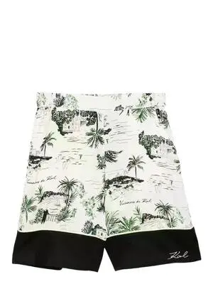 Karl Lagerfeld Printed Shorts - Neutrals