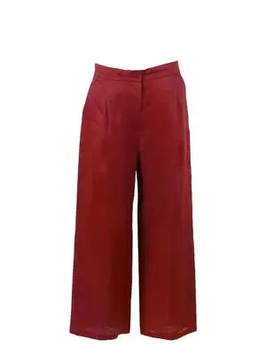 Max Mara Pleated Wide-leg Palazzo Pants - Red