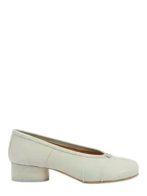 MAISON MARGIELA Maison Margiela Nappa Leather Tabi Split-Toe Heeled Ballerinas Grey