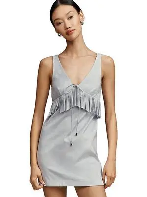 Saylor Kerri V-Neck Mini Dress Hydrangea