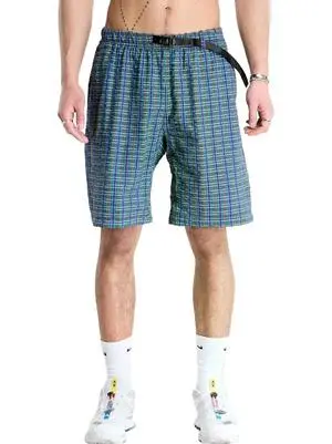 Gramicci Seersucker Plaid Shorts - Blue
