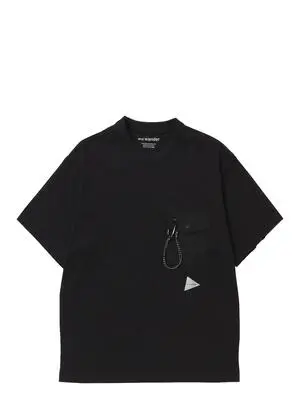 AND WANDER T-shirt With Pocket - Black