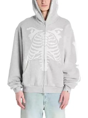 A BATHING APE Graphic-print Zip Hoodie - Grey
