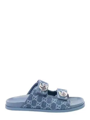 Gucci Gg Marmont Logo Sandals - Blue