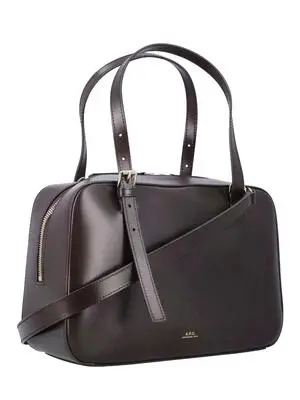 A.p.c. Virginie Leather Box Bag - Brown