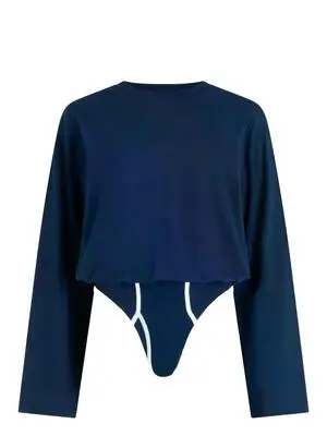JEAN PAUL GAULTIER Long-sleeves Bodysuit - Blue