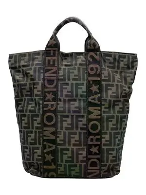 Fendi Zucca Canvas Roma 1925 Shopping Tote Bag - Brown