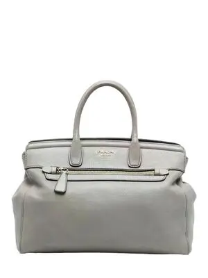 Prada Vitello Daino Satchel - Grey