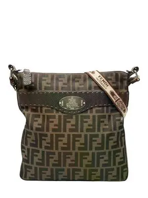 Fendi Zucca Canvas Selleria Crossbody Bag - Brown