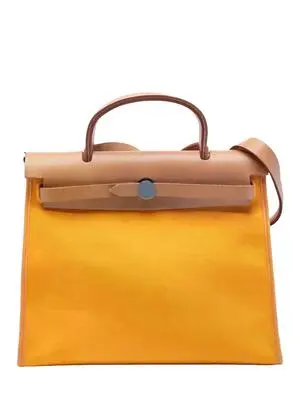 Hermès 2013 Toile Herbag Zip 31 Satchel - Orange