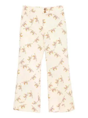 La DoubleJ Hendrix Trousers Beige Floral - Neutrals