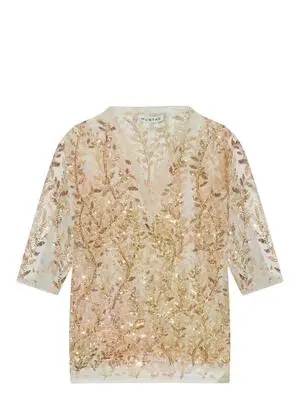 MUNTHE Babur Leaf-Detail Top