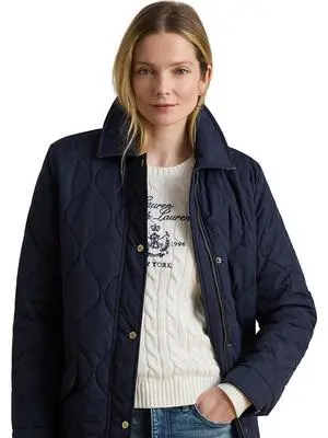 Ralph Lauren Denim Trim Quilted Barn Jacket - Dark Navy