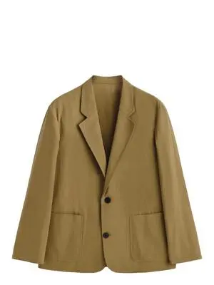 Cos Unstructured Cotton Blazer - Green