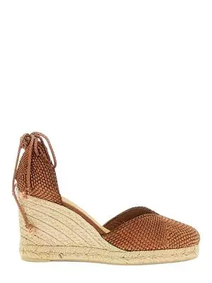 CastaÑer Lace-up Wedge Espadrilles - Brown