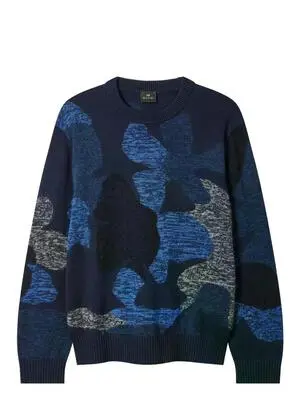 Paul Smith Camouflage Crew-neck Sweater - Blue