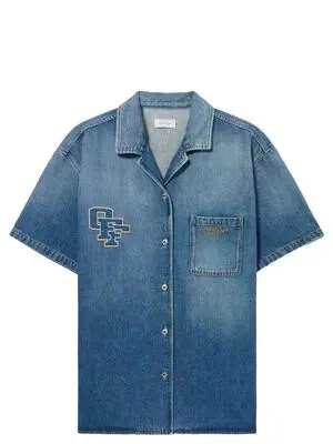 Off-White Royal-patch Denim Dress - Blue