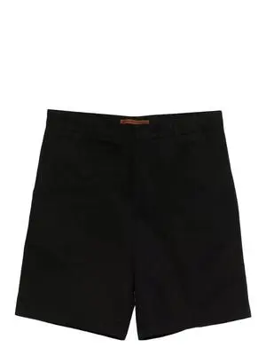 Zegna Flat-front Shorts - Black