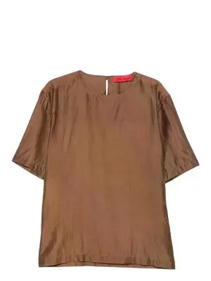 THELATEST Short-sleeve Blouse - Brown