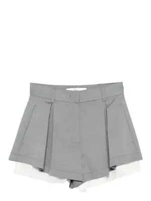 TELA Pleated Layered Shorts - Grey