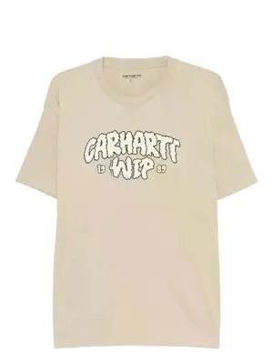 Carhartt Work In Progress Logo-print Crew-neck T-shirt - Neutrals