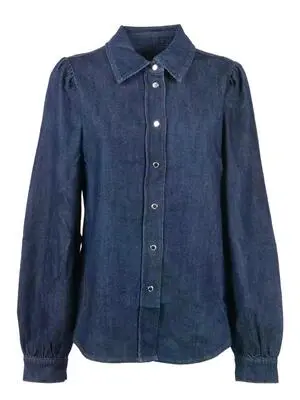 7 For All Mankind Puff Sleeve Shirt - Blue