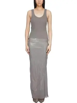 Rick Owens Dafne Textured Sleeveless Midi Dress - Grey