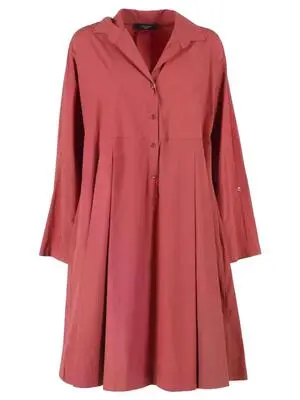 Max Mara Colla Buttoned Dress - Red