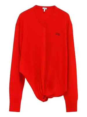 Loewe Twisted V-neck Sweater - Red