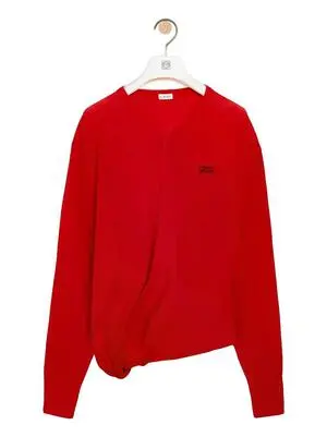 Loewe Twisted V-neck Sweater - Red