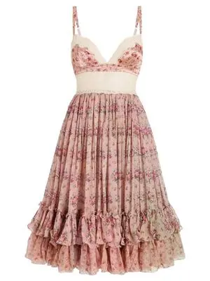 Blumarine Floral-lace Mini Dress - Black | Editorialist