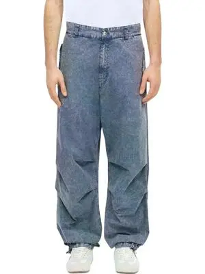 MSGM Acid-wash Wide-leg Jeans - Blue