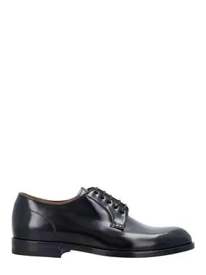 GREEN GEORGE Polished Leather Derby Shoes - Black