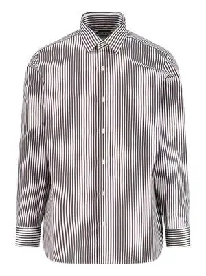 TOM FORD Striped Shirt - Brown