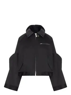 Sacai Zip Cropped Jacket - Black