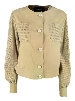 Fabiana Filippi Perforated-sleeves Jacket - Neutrals