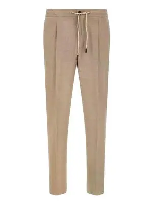 INCOTEX Modello Pleat Drawstring Tailored Trousers