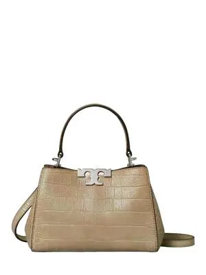 Tory Burch Mini Eleanor Soft Croc-embossed Satchel - Neutrals