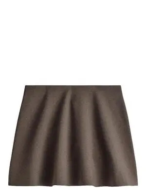 Cos Flared Mini Skirt - Brown
