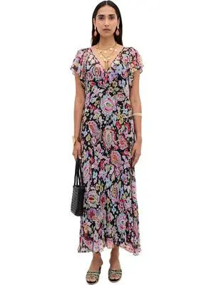 Rixo Floral Print Regular Bexley Cara - Multi