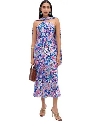 Rixo Cara Floral Devore Top - Blue
