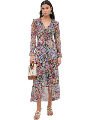 Rixo Floral Leopard Print Blouse - Multi