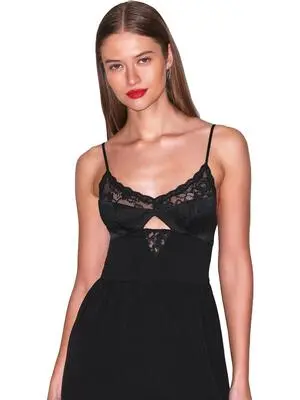 FLEUR DU MAL Adeline Georgette Dress - Black