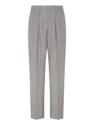 TOM FORD Silk Tailored Trousers - Black