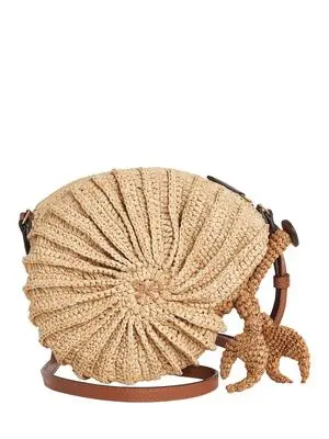 ANYA HINDMARCH Raffia Hermit Crab Cross-body Bag - Beige