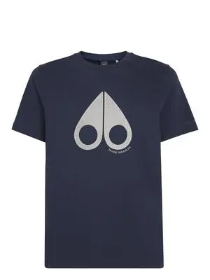 Moose Knuckles Logo Appliqué T-shirt - Navy