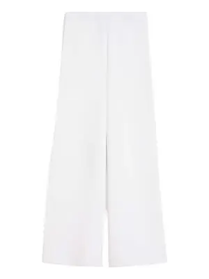 Max Mara Knitted Wide-leg Trousers - White